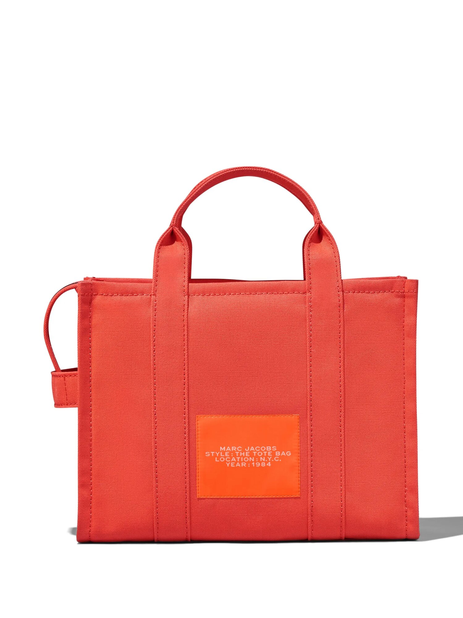 Сумка MARC JACOBS The Canvas Medium Tote, зеленый/оранжевый — фото 1