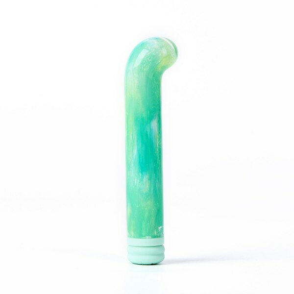Компактный вибратор из стекла BeYourLover Magic Cane Green