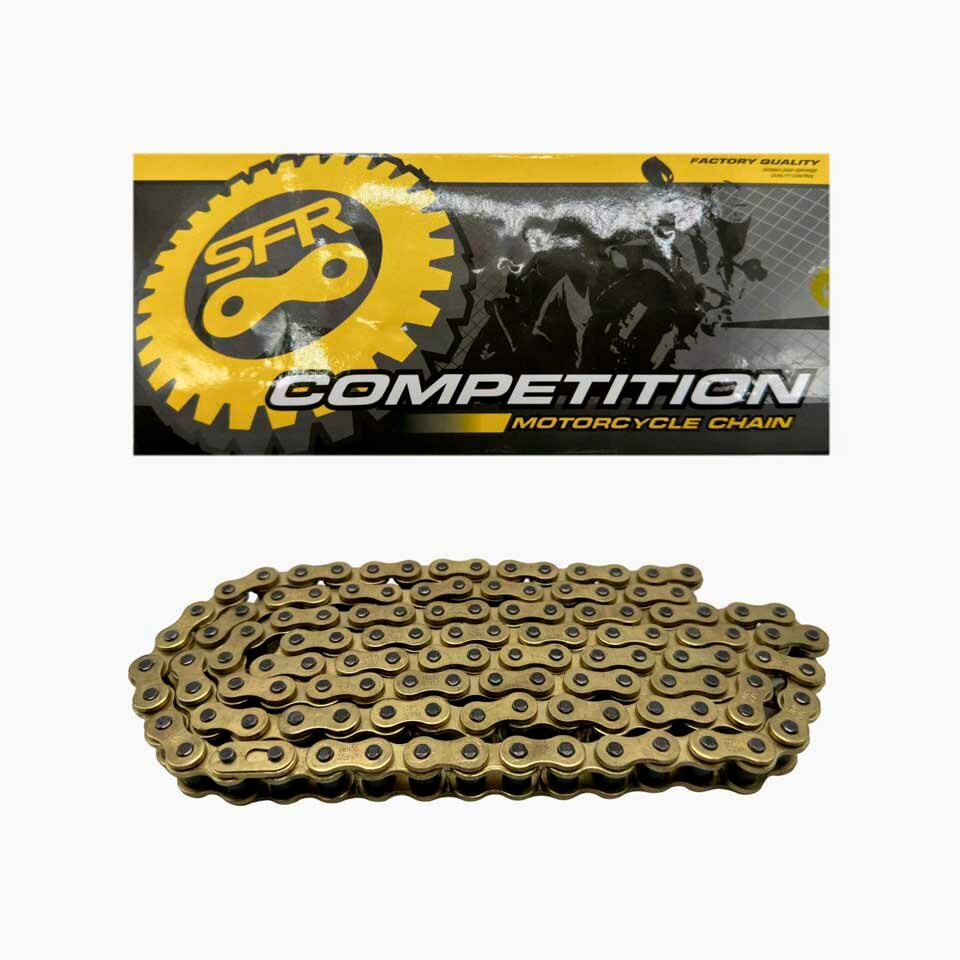 Цепь приводная на мопед Альфа, Дельта, Zodiak, Dingo, Atlant, Must (SFR Reinforced, усиленная) (530H*120) golden