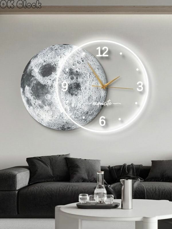 Планета Светящиеся Настенные Часы