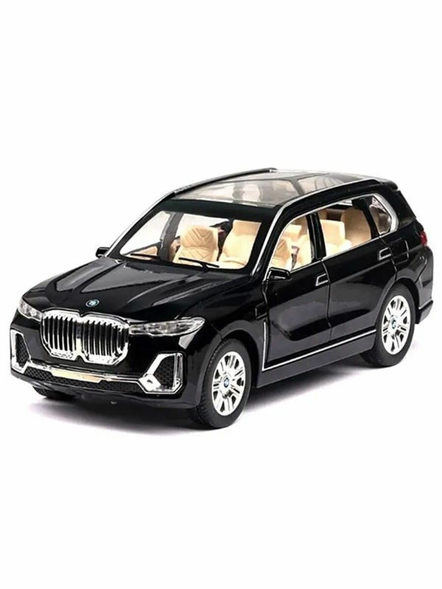 Машинка металлическая BMW X7 (БМВ), масштаб 1/24, световые и звуковые эффекты