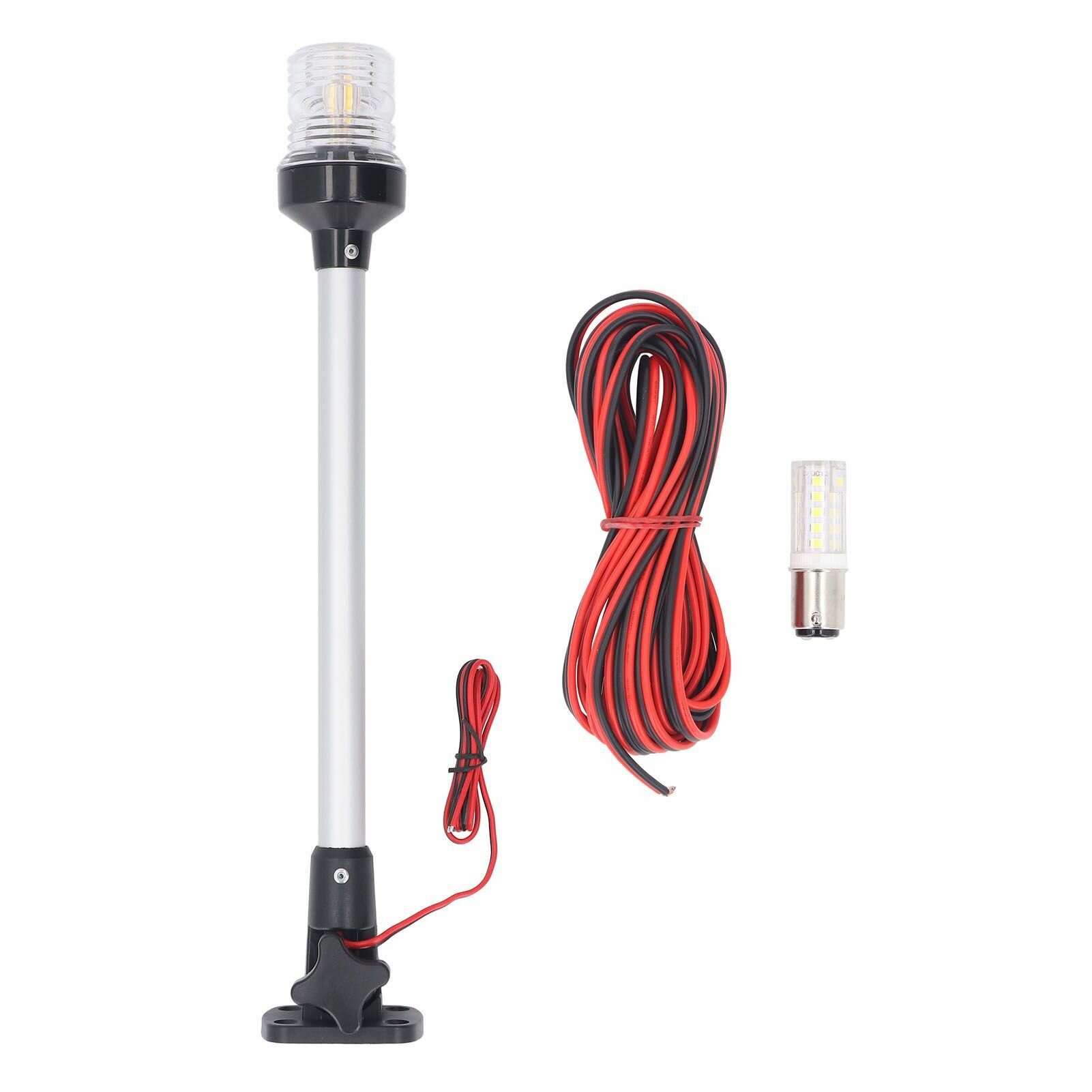 16-дюймовый якорный фонарь для лодки, видимость 2 морских мили, класс защиты IP66, водонепроницаемый, 360 градусов, круговой, с 5-метровым шнуром питания