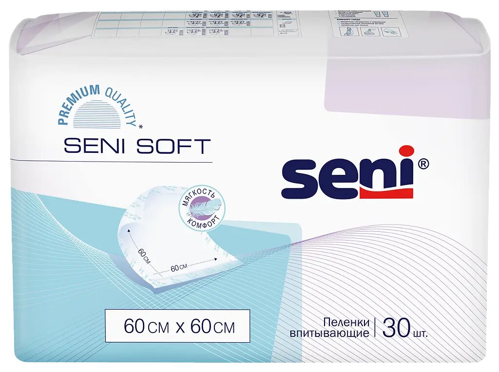 Seni Soft простыни (пеленки) 60х60 см 30 шт
