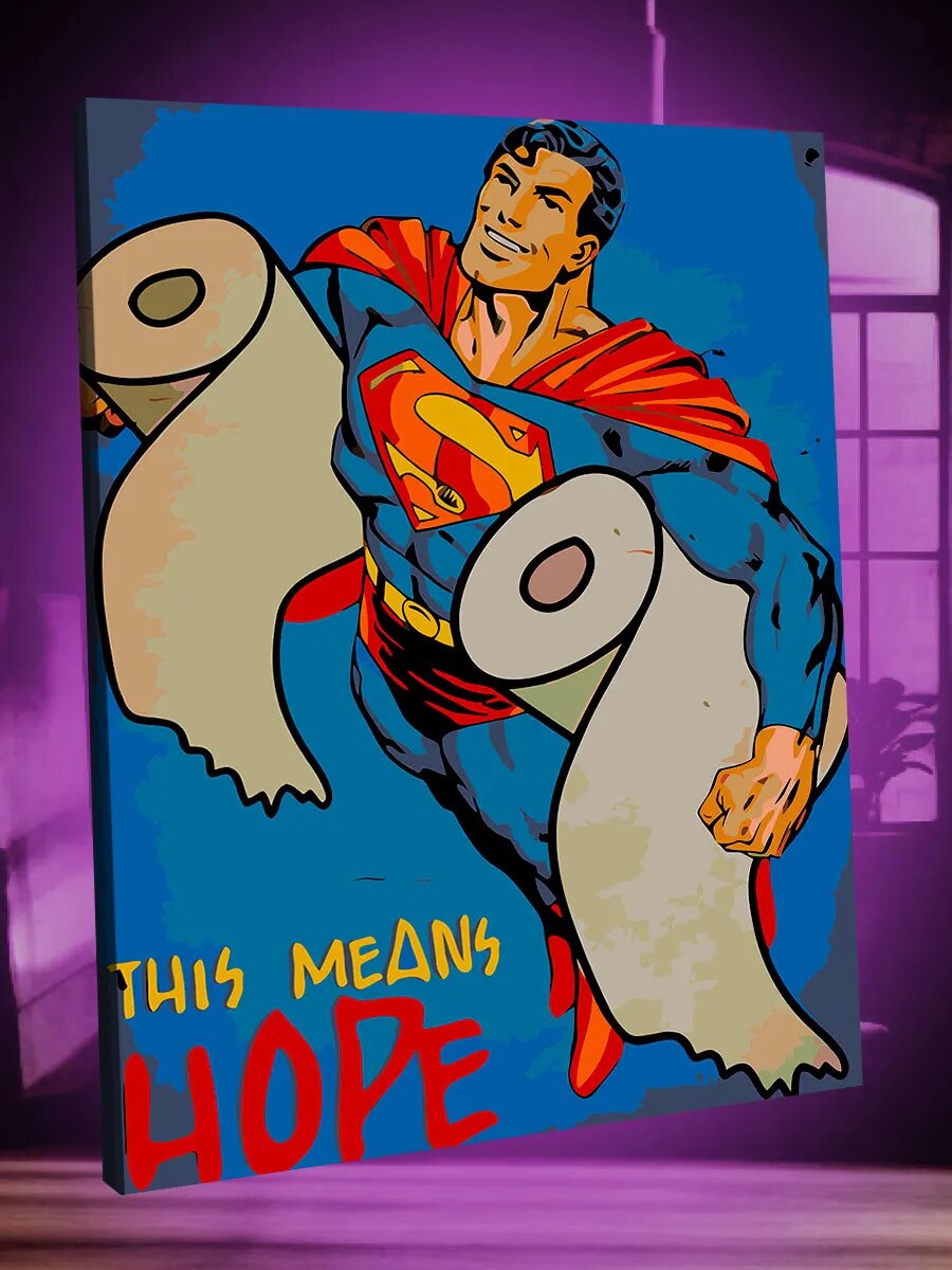 Картины по номерам Супермен