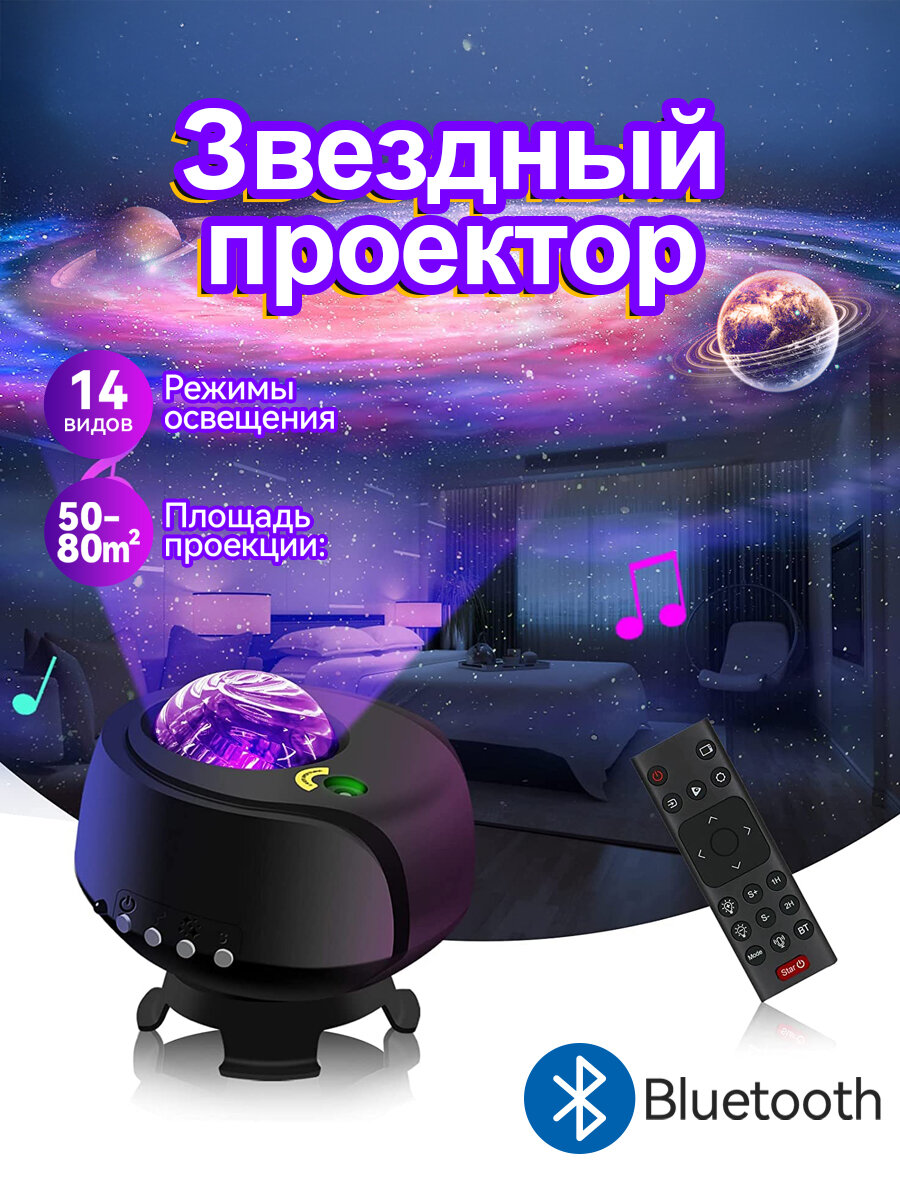Проектор звездного неба ночник планетарий, умный проектор, ночник для спальни
