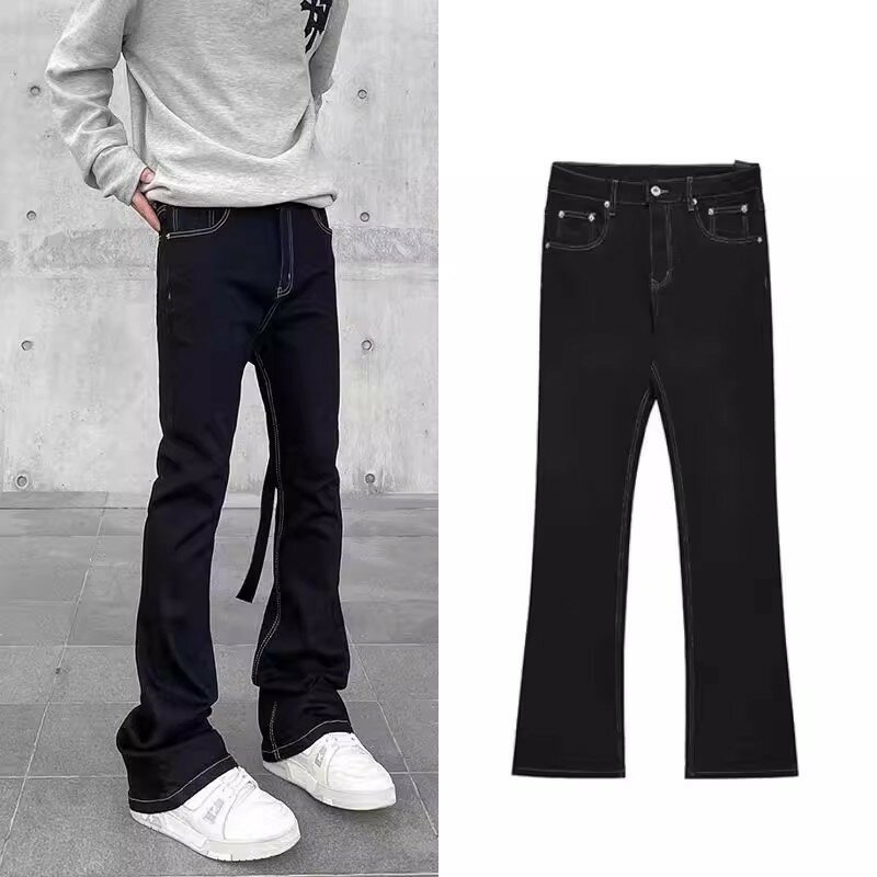 Rong CH Черные джинсы slim fit , Размер_L