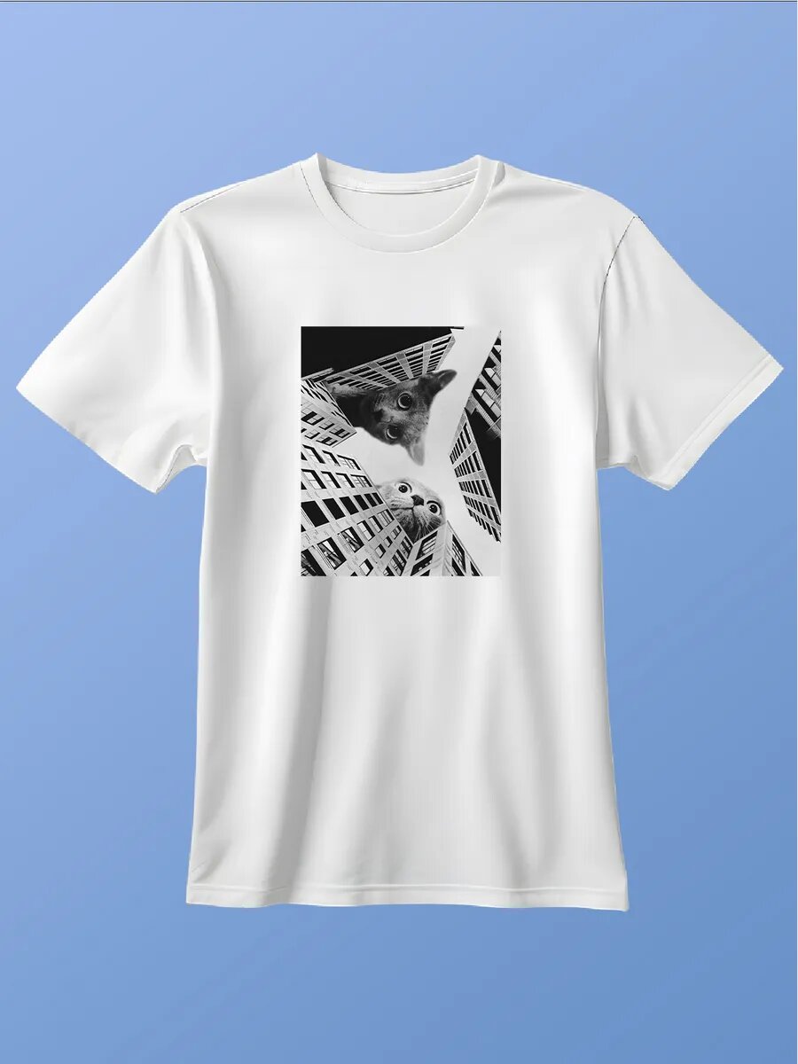 Футболка Zerosell котики на доме