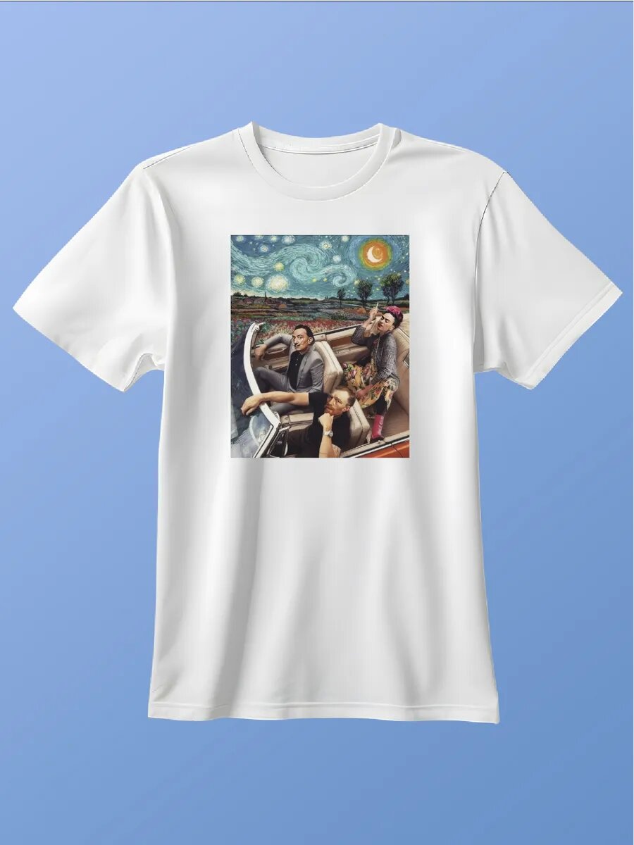 Футболка ван гог и фрида кало