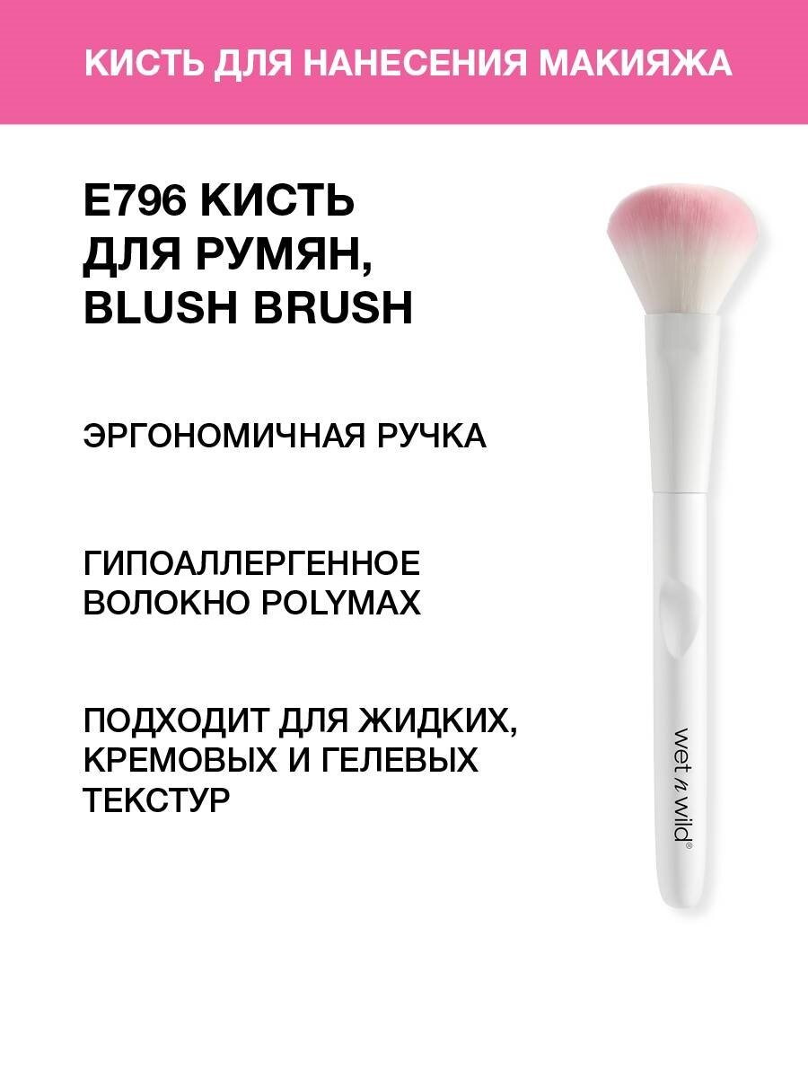 Wet n Wild Кисть косметическая для румян Brush E796 blush brush