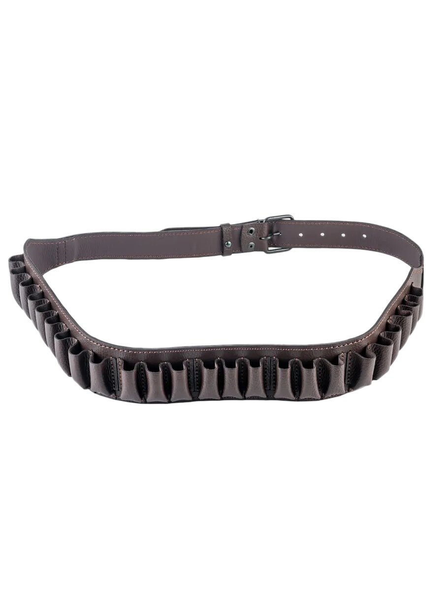 Патронташ открытый на 30 патронов 20 калибра из натуральной кожи