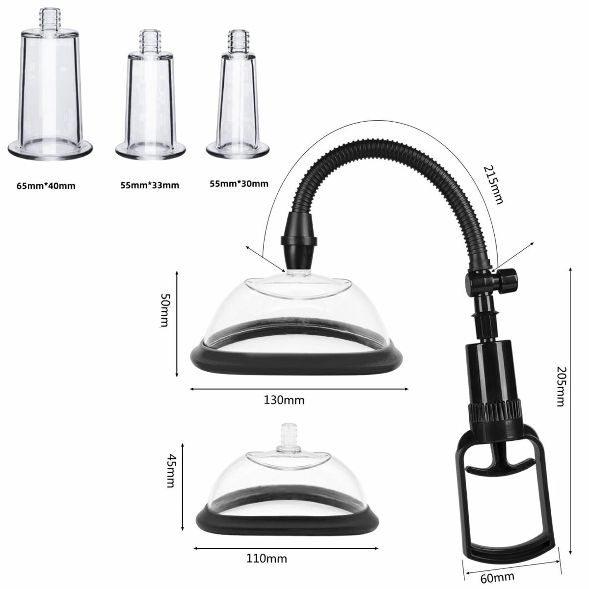 Женская вакуумная помпа для клитора и вагины, груди стимулятор, секс игрушка 18+ для взрослых девушек, интимный товар, черный