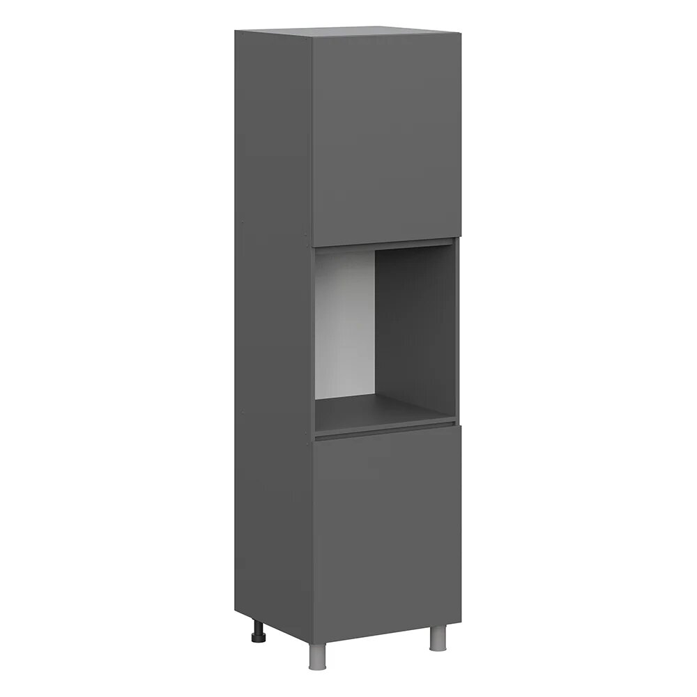 Кухонный гарнитур Арника Денвер 0,6 м Пенал под духовку ПН 601 Графит серый 00-00161741