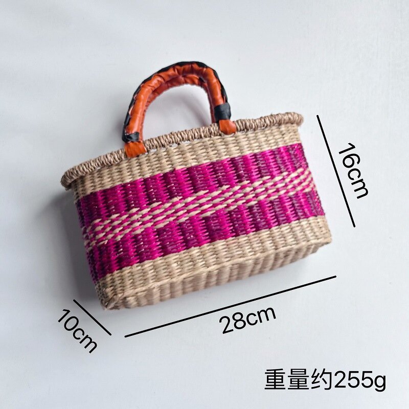 Вьетнамская сумка из морской травы, ручная, в скандинавском стиле, пляжная сумка, овощная корзина, африканские элементы, сумка в стиле Ins