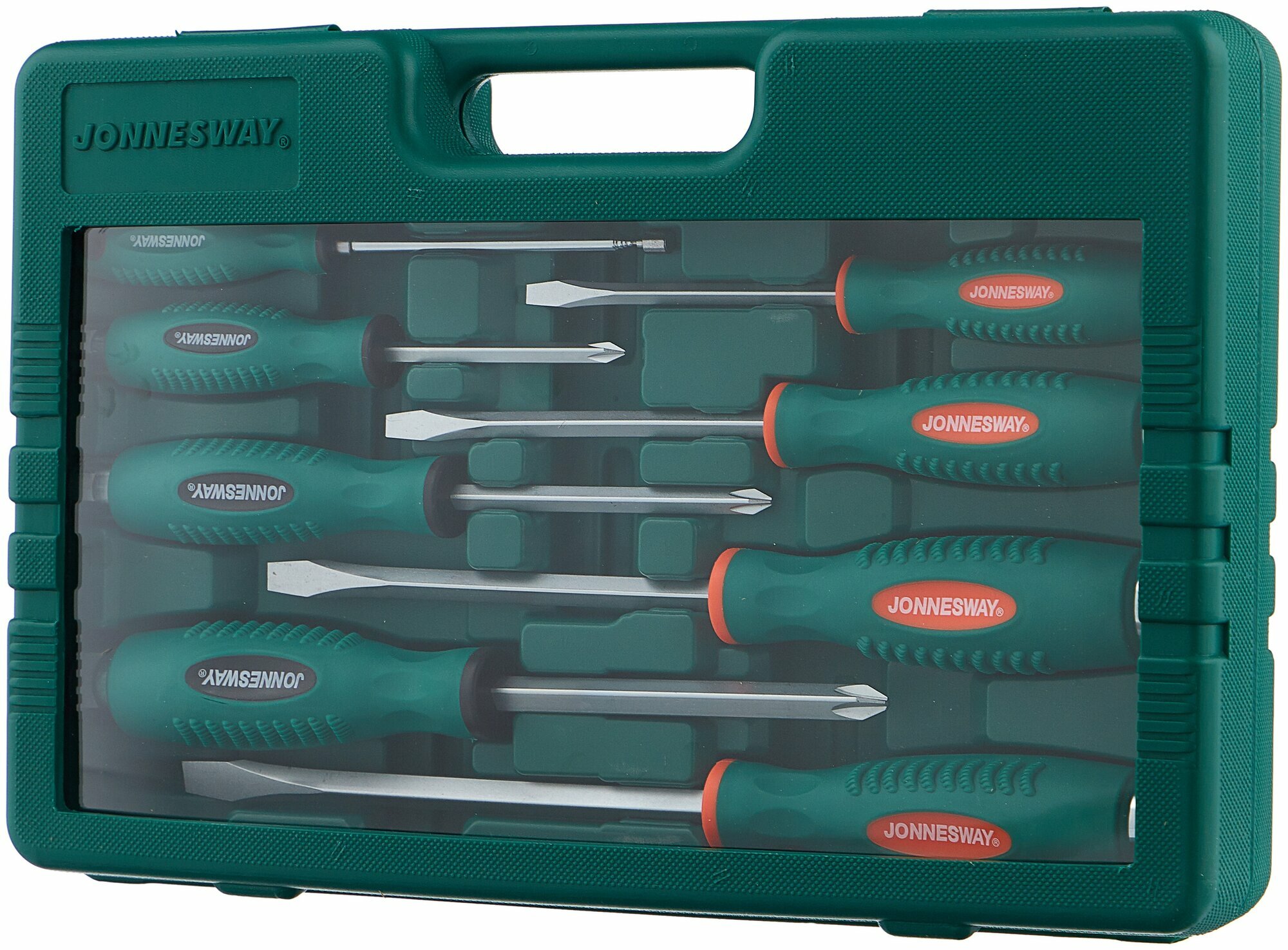 Набор ударных отвёрток Jonnesway D70PP10S, 10 предметов, прямые