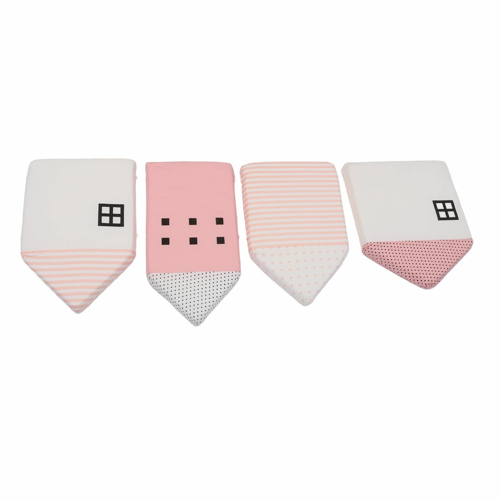4 шт. детской защиты от столкновений в форме домика, съемные, washable, для безопасного сна в детской комнате