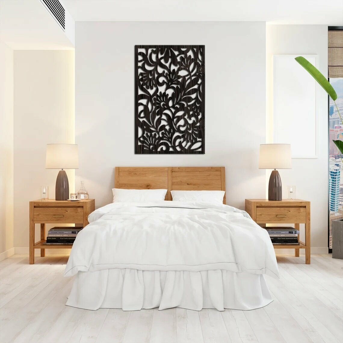 Панно/декор из дерева на стену Цветы