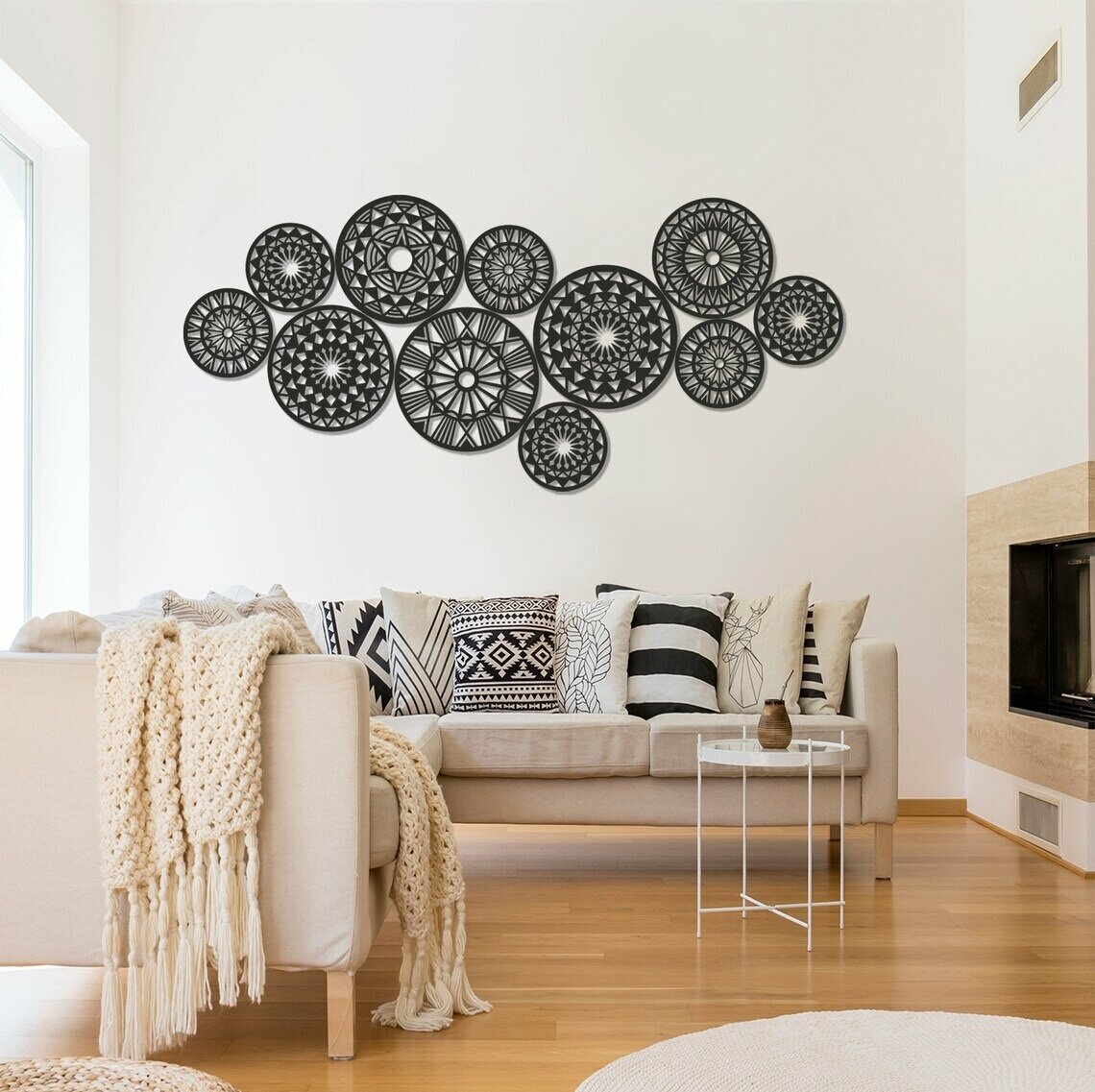 Панно/декор из дерева на стену Галактика (комплект из 10 разных панно)