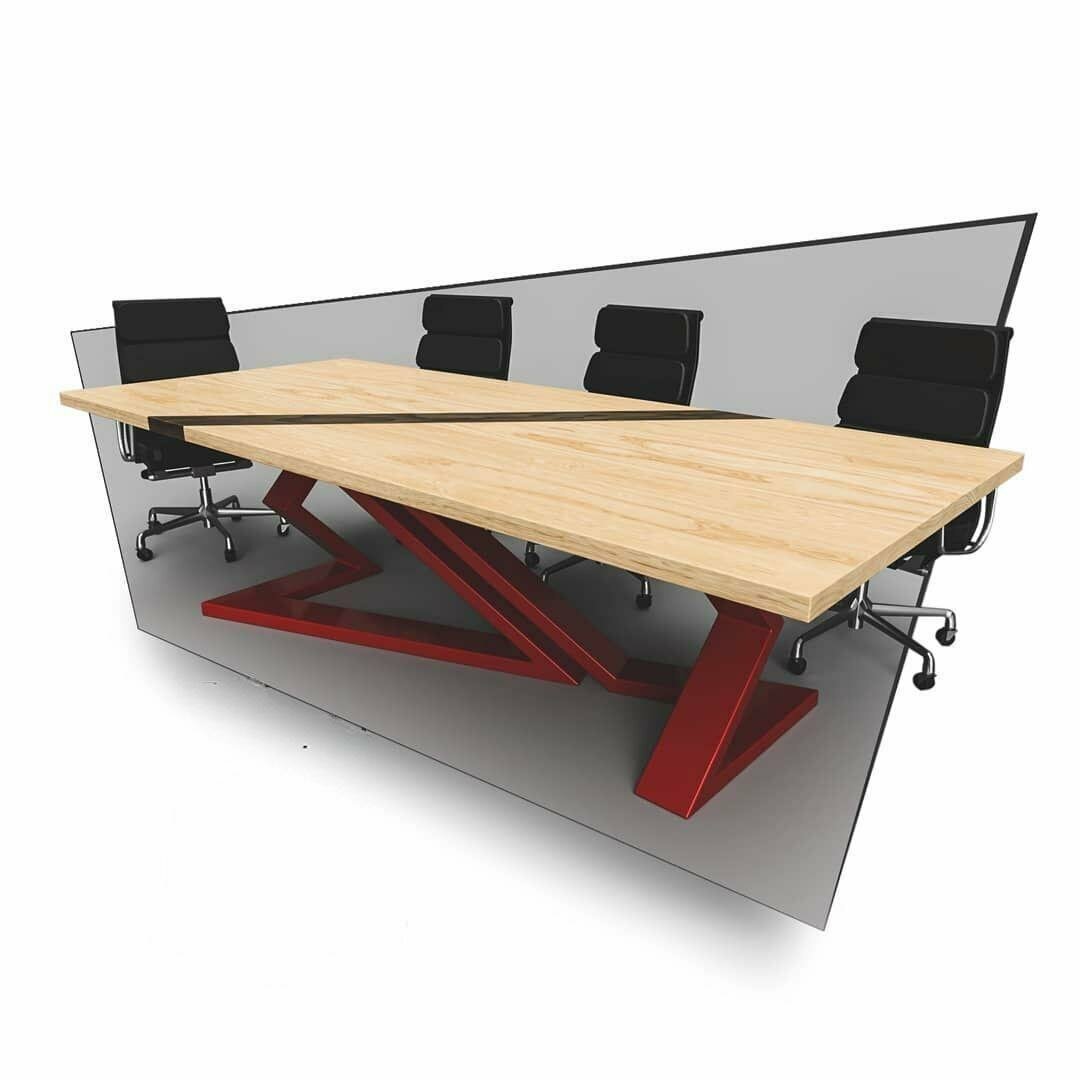 Конференц-стол, промышленный дизайн Ингле 220*120 см