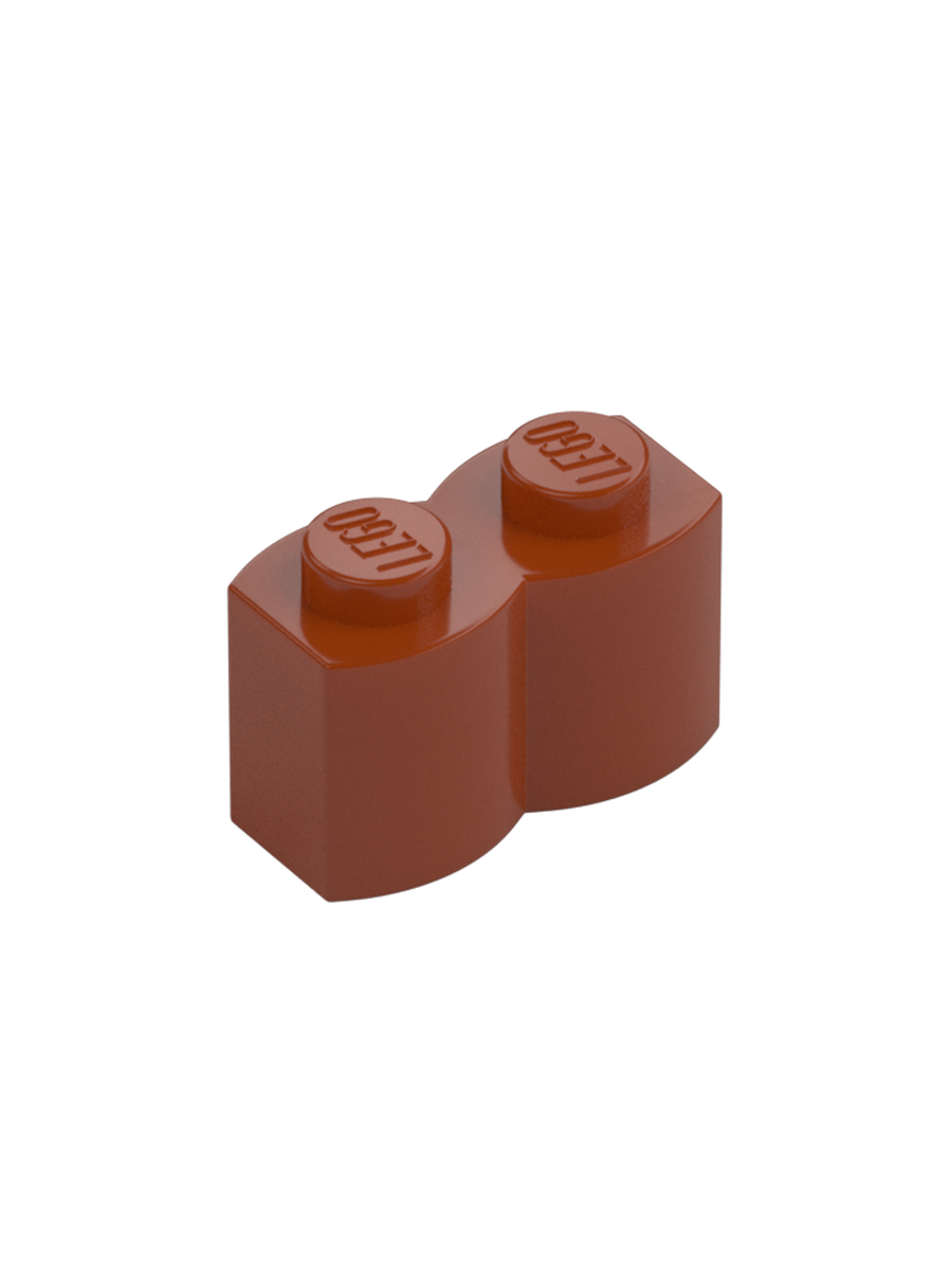 Деталь Lego Brick, Modified 1 x 2 with Log Profile (30136)