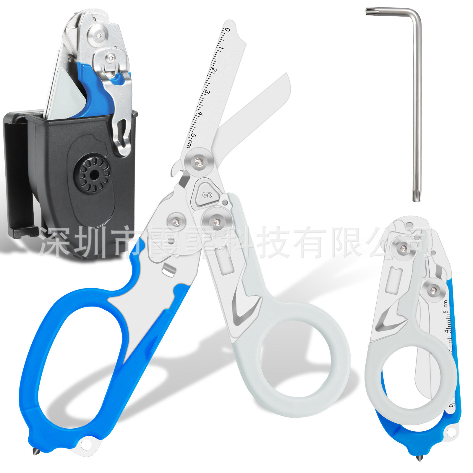 6-в-1 Многофункциональные ножницы Raptor с чехлом K, коробкой для хранения, аварийным спасением, могут разбить автомобильное стекло, складные, удобные для переноски