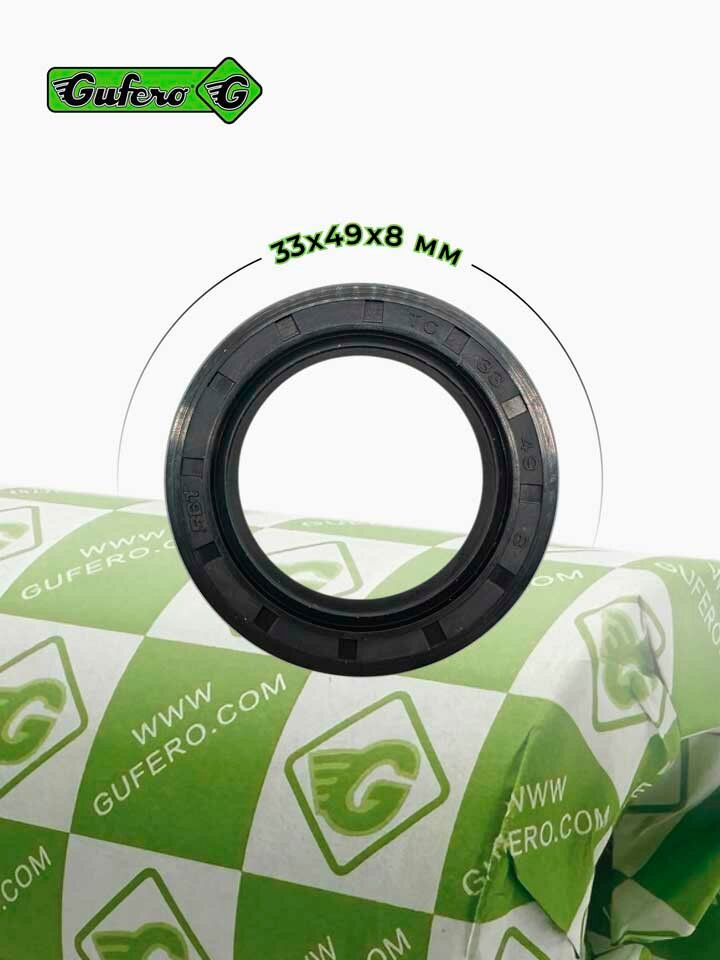 Сальник (33х49х8) Gufero на мотоцикл Урал, Днепр SBT