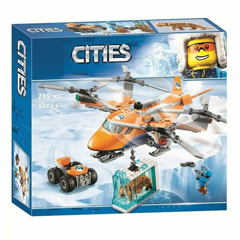 Конструктор Арктический Вертолёт Сопоставим С City 60193 Arctic Air Transport