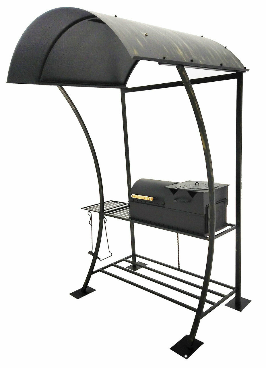 Мангал с крышей 4 в 1, с навесом, для дачи и дома, ручная работа Стронг