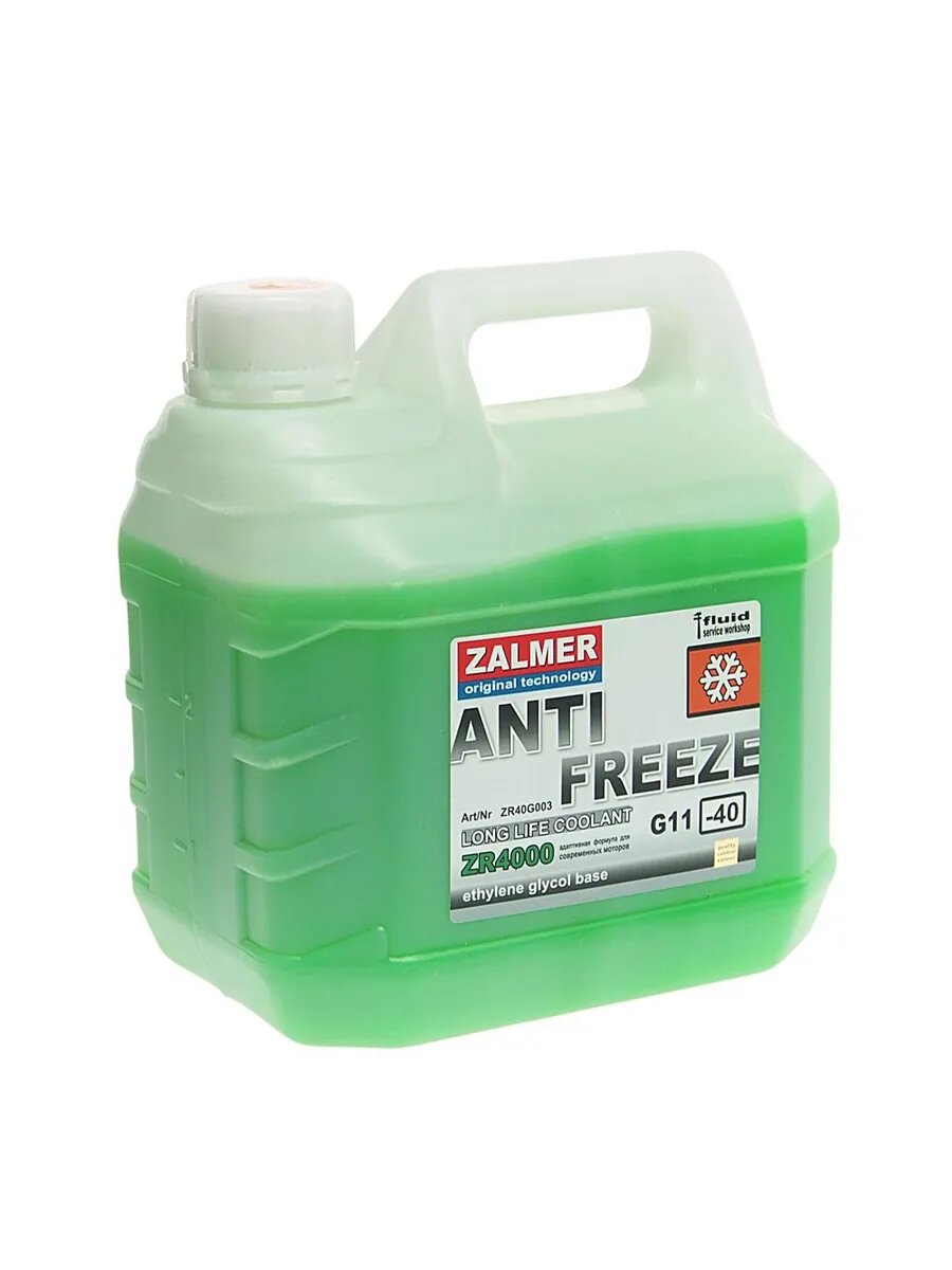 Антифриз зеленый -40C ZR4000 LLC G11 3кг ZALMER
