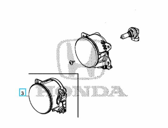 Фара противотуманная передняя правая; Артикул Honda/Acura: 33900TEYY01 (Оригинал)