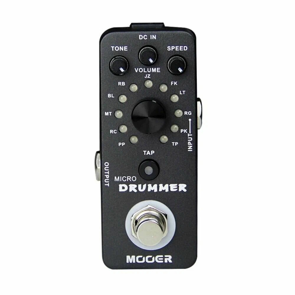 Mooer MDM1 Micro Drummer Гитарная педаль в цельном металлическом корпусе. С цифровыми эффектами драм-машины. Для гитары Tap Tempo True Bypass