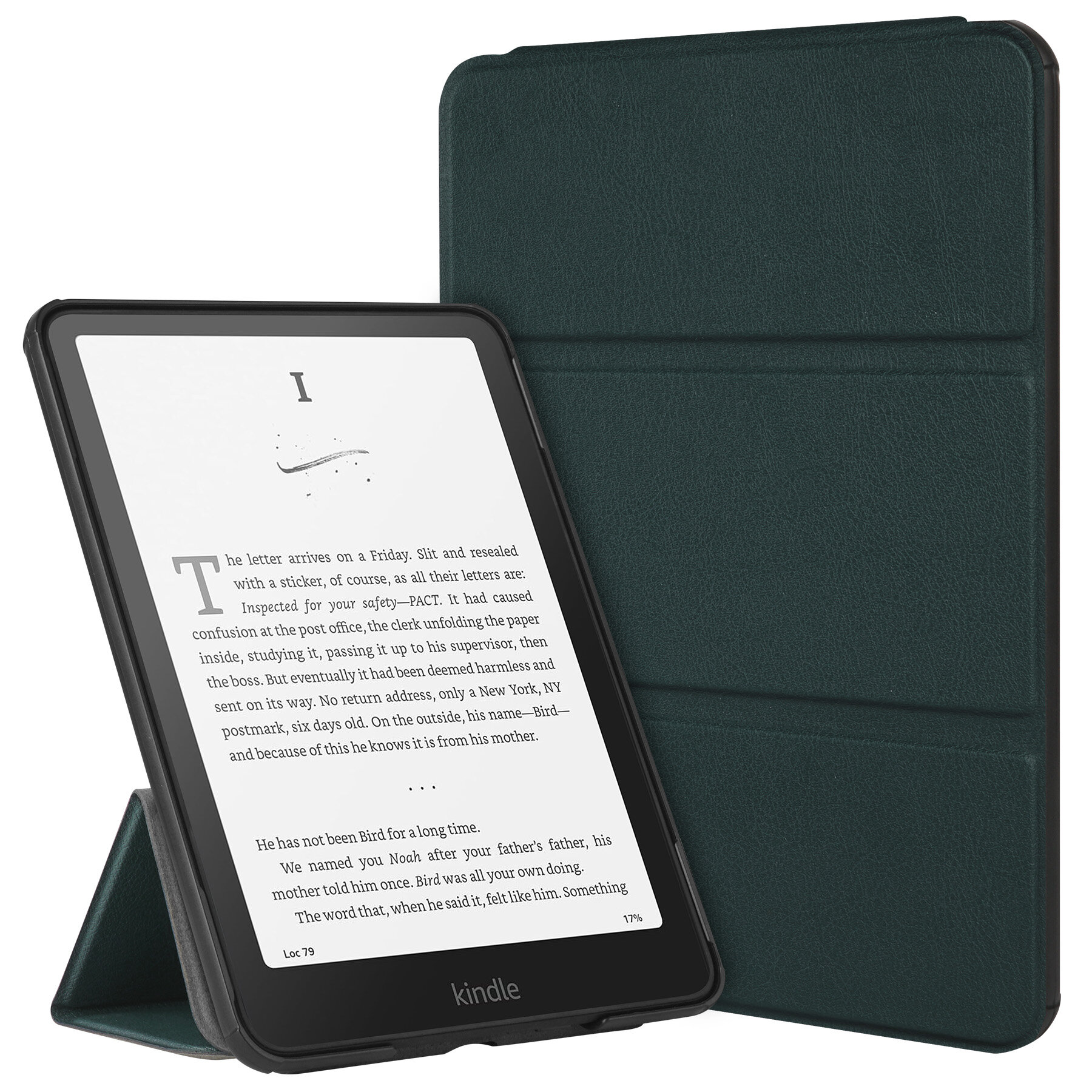 Чехол-книжка с подставкой для Amazon Kindle Paperwhite 12 Gen (7", 2024) dark green