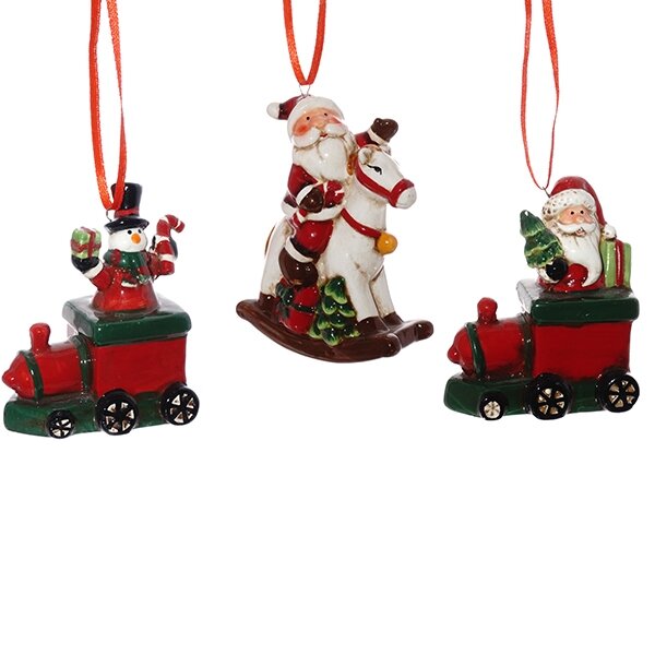 Украшение новогоднее "Дед Мороз/Снеговик" (цена за одну штуку), L8,5 W3,5 H10,5 с