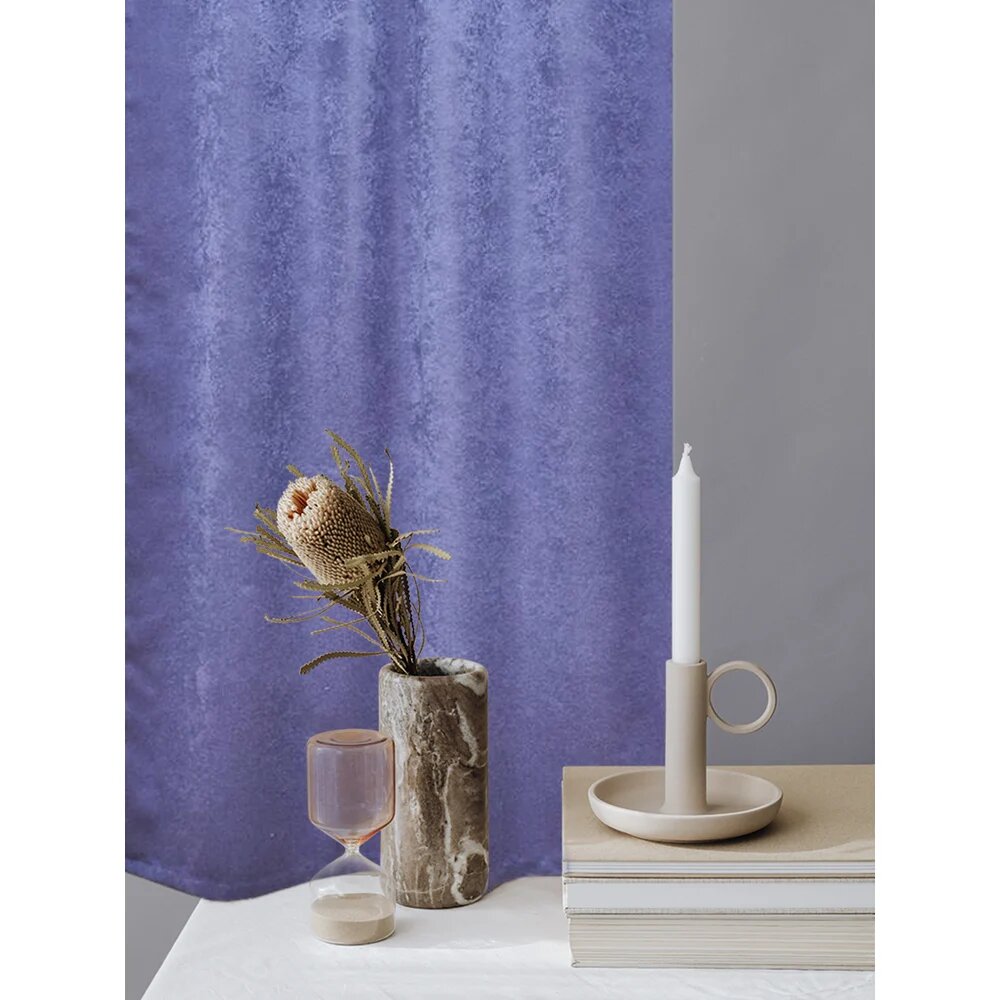 Witerra Штора портьерная канвас-велюр фиолетовый ирис 135*180 1шт. 00000073021
