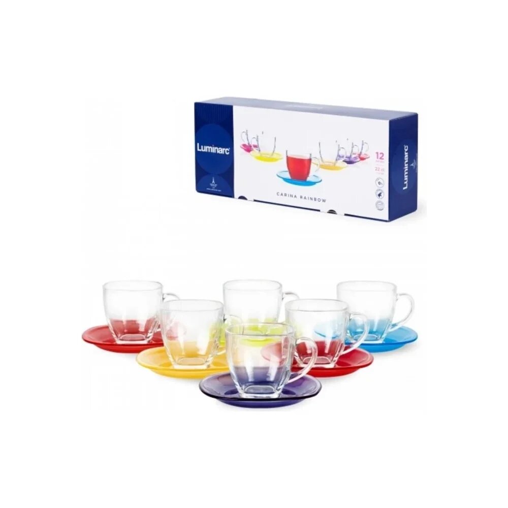LUMINARC Набор чайный рейнбоу 220мл N4217