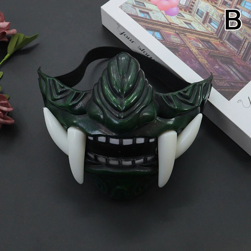 Пластиковая маска самурая Oni