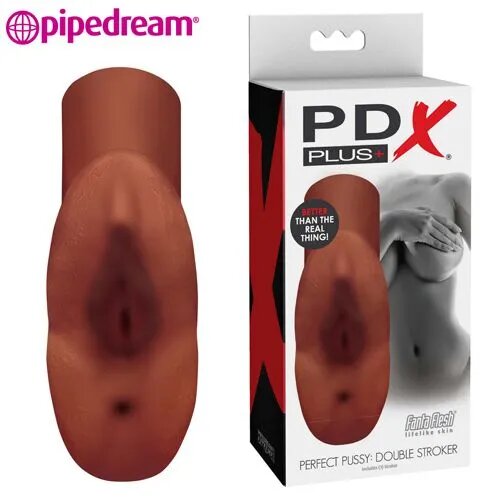 Pipedream Мастурбатор вагина и анус PDX Plus Perfect Pussy Double Stroker мулатка
