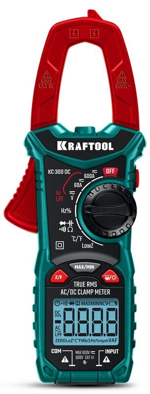 Токовые клещи Kraftool 59830 KC-300DC Цифровые