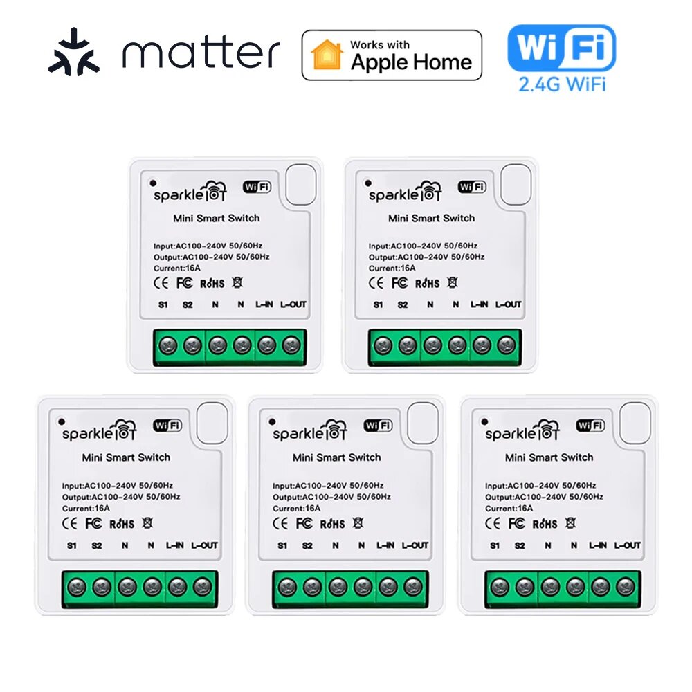 Matter Wi-Fi умный выключатель света 16А