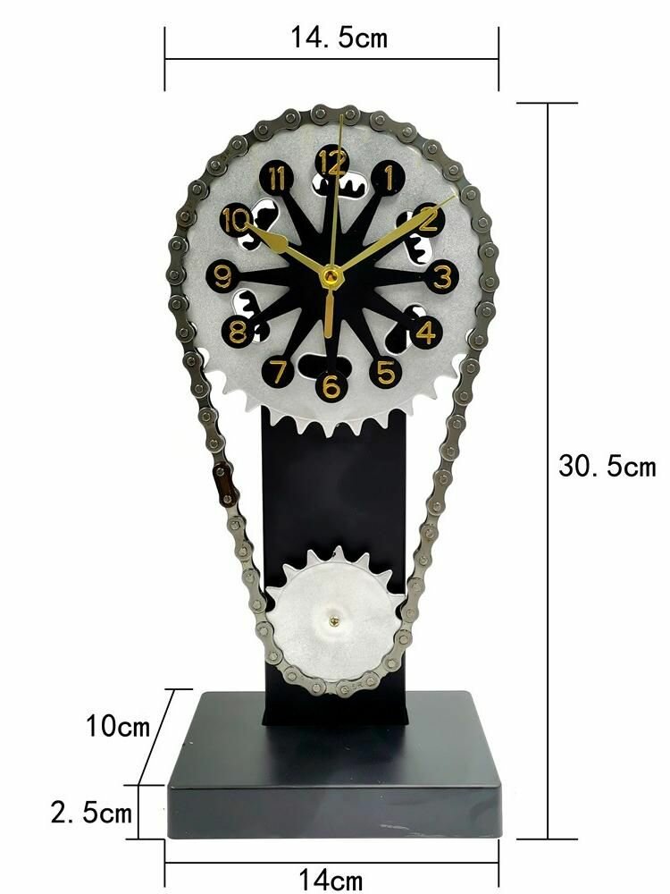 Ретро-настольные часы в стиле стимпанк, декоративные часы с цепями и шестернями, винтажный дизайн, оригинальный декор для дома