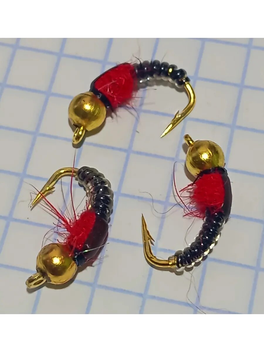 Мушка для ловли хариуса . Набор 3 штуки.