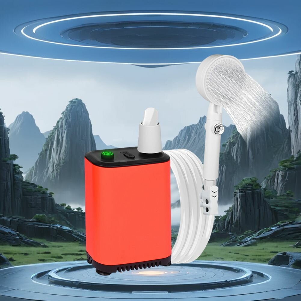 Портативный душ с цифровым дисплеем, IPX7, водонепроницаемый электрический насос для душа`