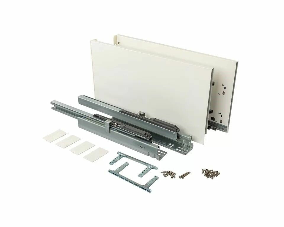 Комплект ящика Magic Star Plus длина 300 мм. высота 238 мм с доводчиком. белый 1 ком.