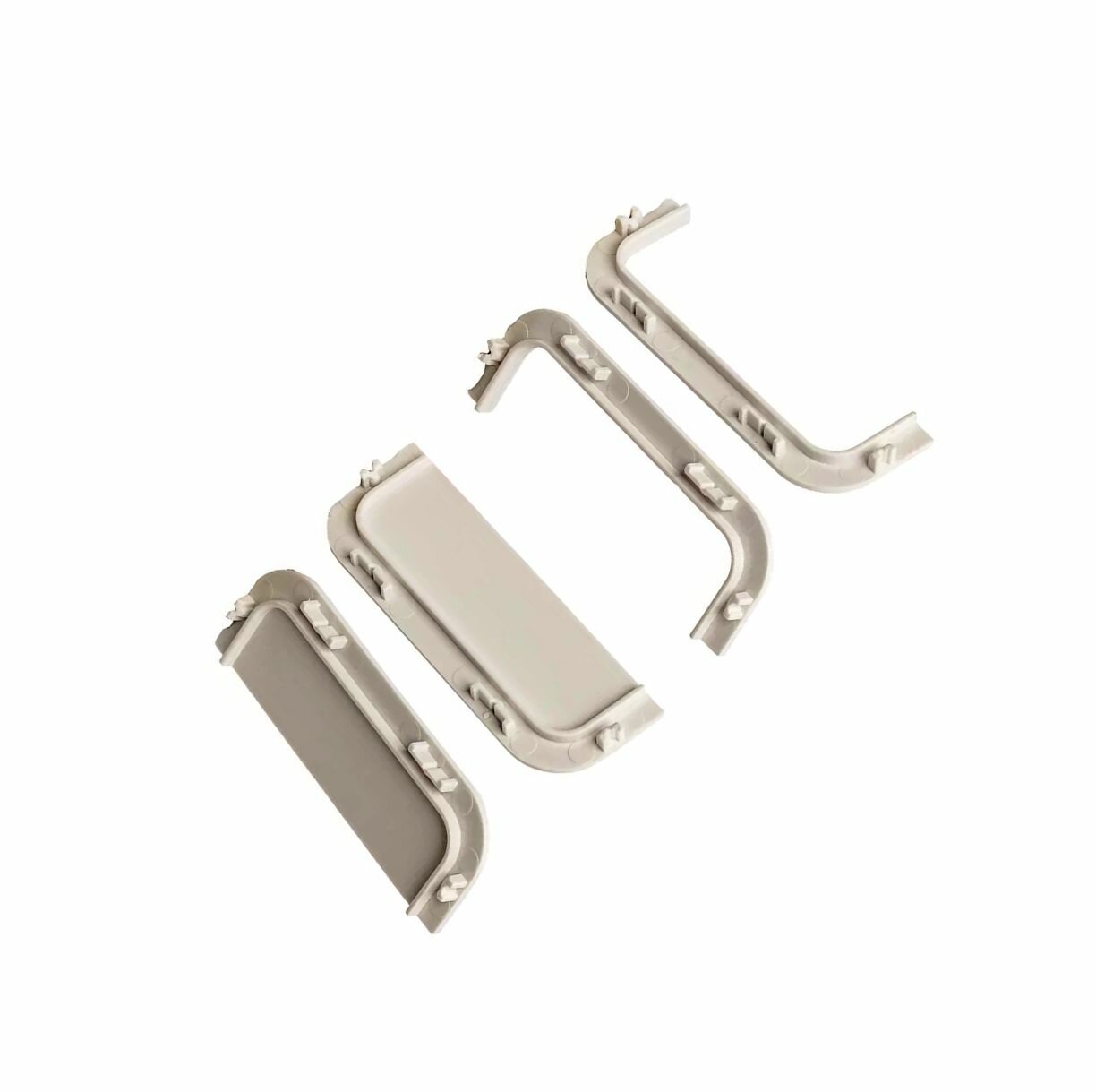 Комплект торцевых заглушек(открытых и сплошных) П-образного профиля FRM9201 Gola FIRMAX(4 части), пластик, белый