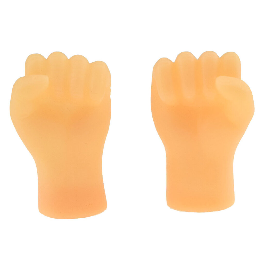 2pcs/set Смешное симуляция слева правая мини -марионетки детские игрушки рок -игрушки