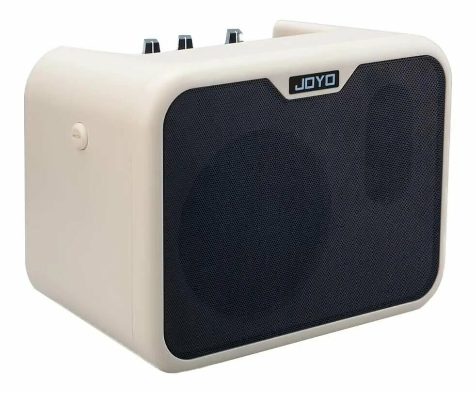 Портативный комбоусилитель для бас-гитары, Joyo MA-10B, белого цвета, 10Вт от сети или батарейках
