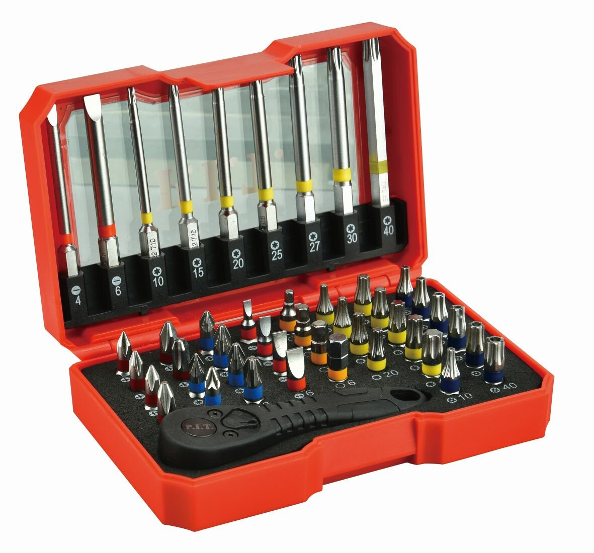 Набор бит с трещоткой 46шт. P.I.T. ASET04-0046