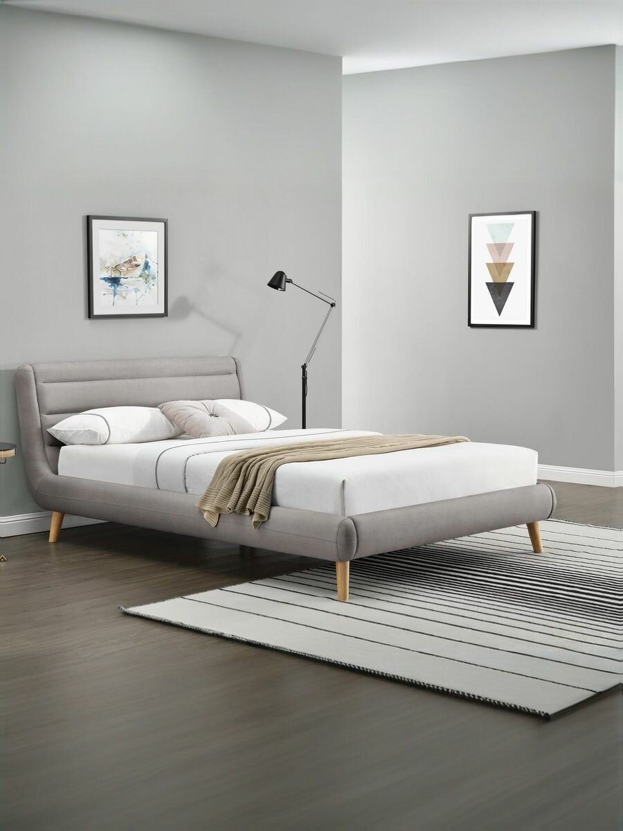 Кровать HALMAR ELANDA светло-серый, 140/200
