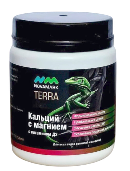 Минеральная добавка NOVAMARK TERRA кальций с магнием с витамином Д3, 100 г