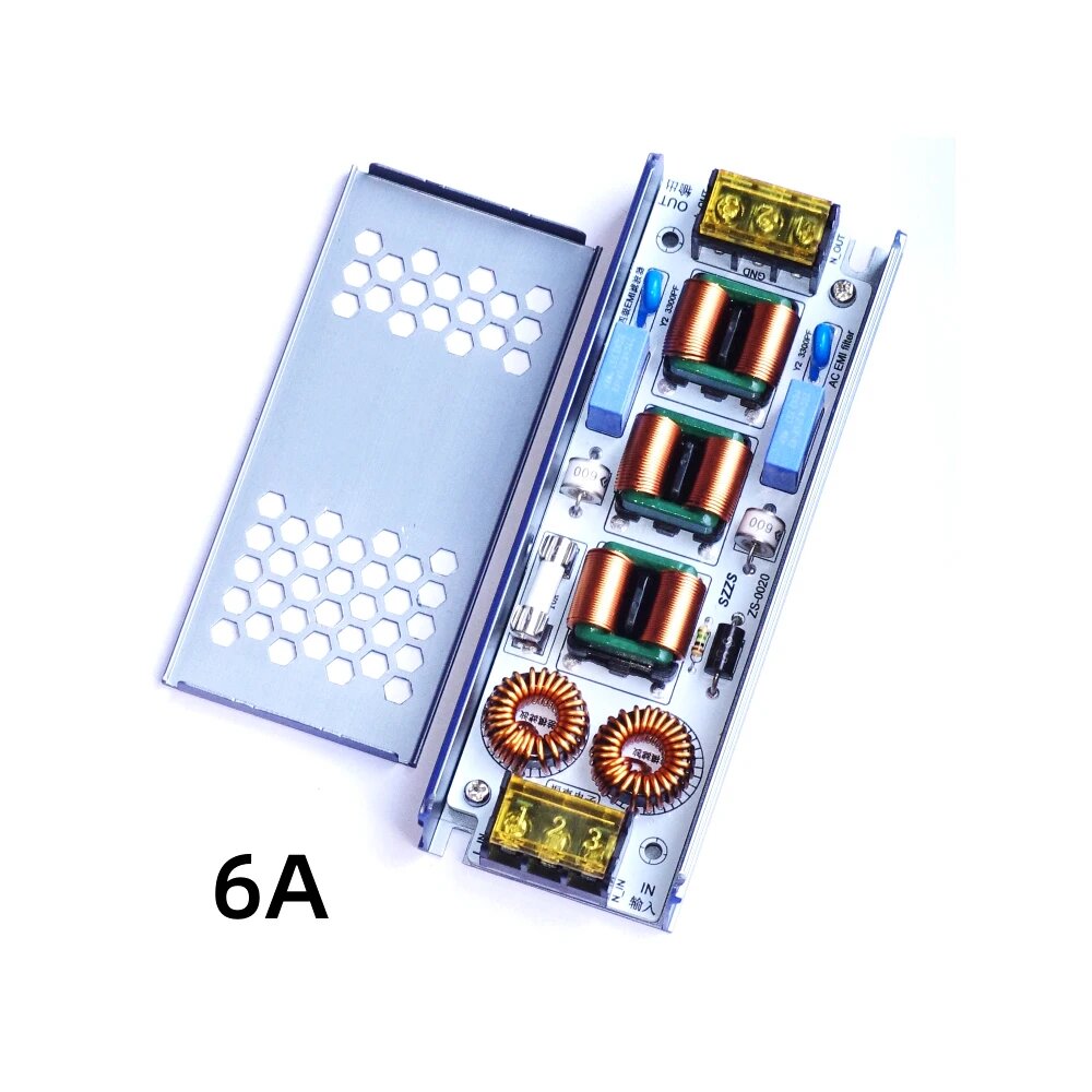 DYKBmetered 4-ступенчатый фильтр электромагнитных помех 6А 10А 110В 220В 6A with Case