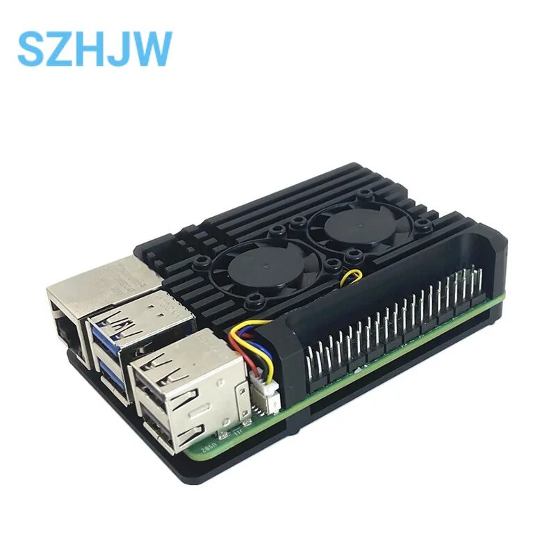 Корпус для Raspberry Pi 5 с вентилятором SZYTF Two speed changes